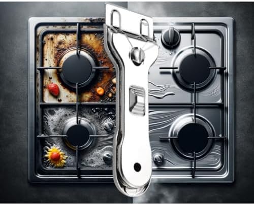 Metal Oven Scraper Tool - Clean Your Hob/Glass or Ceramic/Enamel Cooker ...