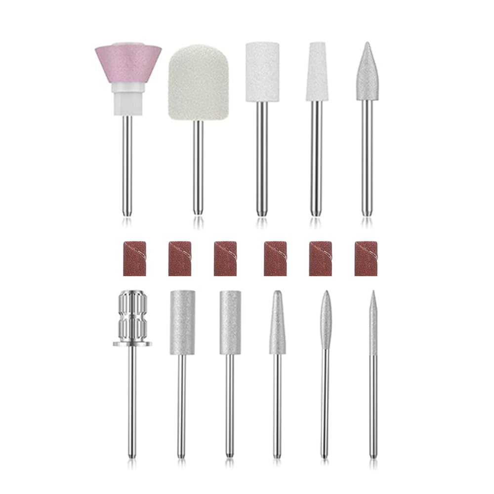 Amazon.com: Electric Nail Drill Bit Set 11 pcs , Acrylic Gel Nail Bit ...