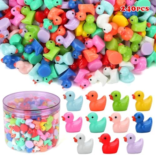 Amazon.com: GWAHSA 240pcs Mini Ducks, Tiny Resin Duck Figurines ...
