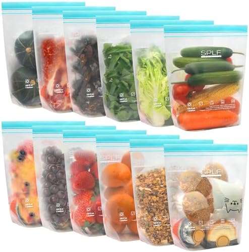 Amazon.com: Tommis Reusable Silicone Food Storage Bags - 4 Pack With ...