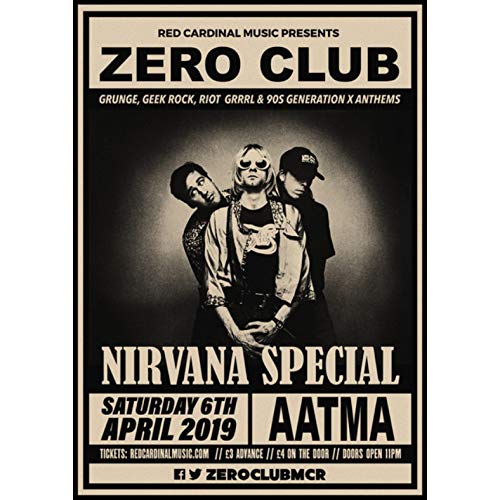 Musique Vintage Kurt Cobain Nirvana Frontman Rock Poster