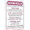 Funny Room Rules Sign - Cute Room Rules Sign for Teen Girls, Pink ...