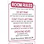 Amazon.com: Funny Room Rules Sign - Cute Room Decor for Teen Girls ...