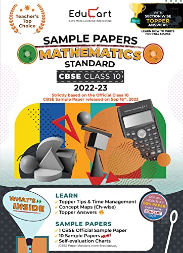 Amazon.com: Educart CBSE Class 10 MATHEMATICS STANDARD Sample Papers ...