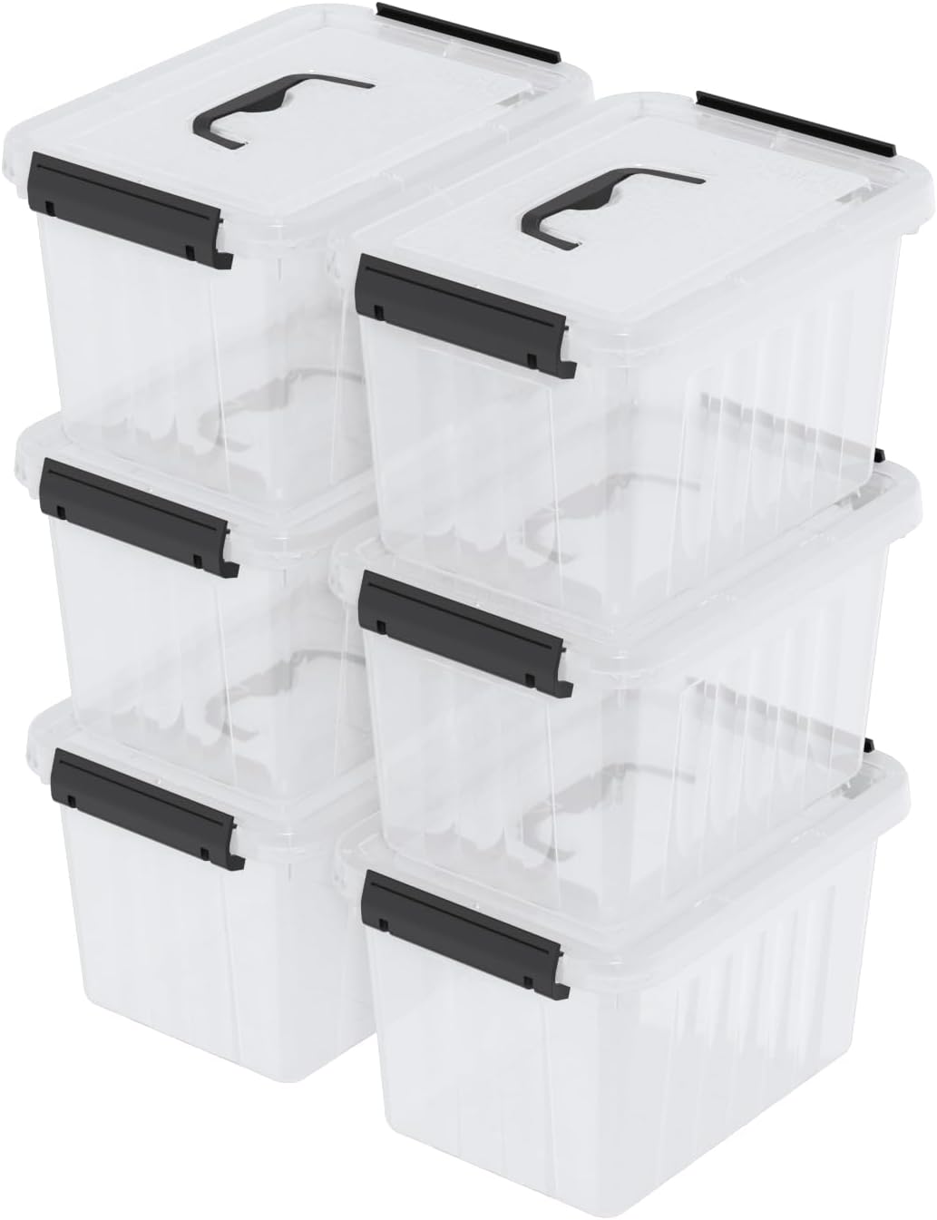 Lesbye Small Storage Containers, Plastic Storage Boxes with Lid and ...