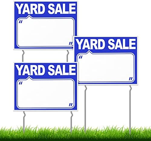 Amazon.com : 3 Pack Moving Sale Sign Kit 12 x 16 Inch Double Sided Yard ...