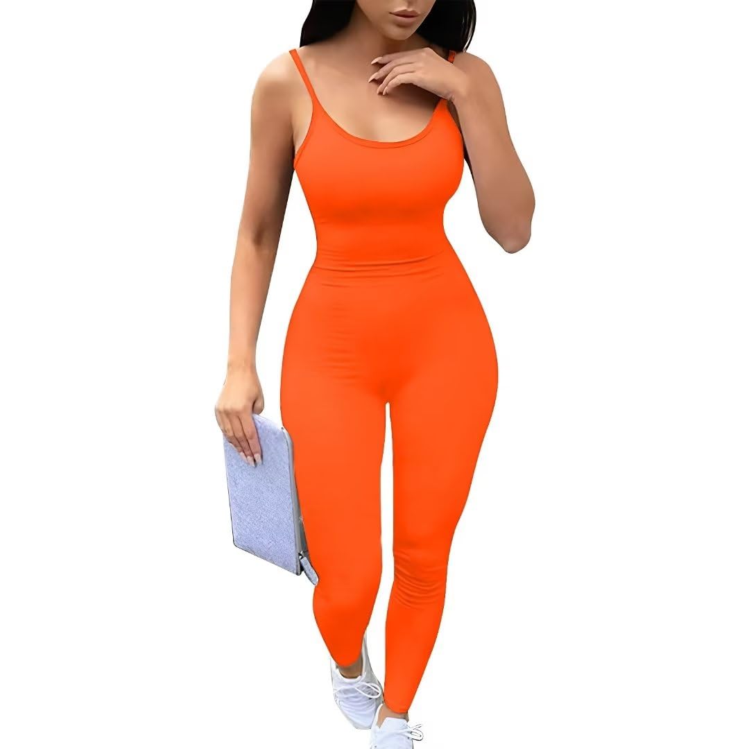 Size S EOJN Women's Jumpsuits One Piece Tank Tops Rompers Bodycon Yoga ...