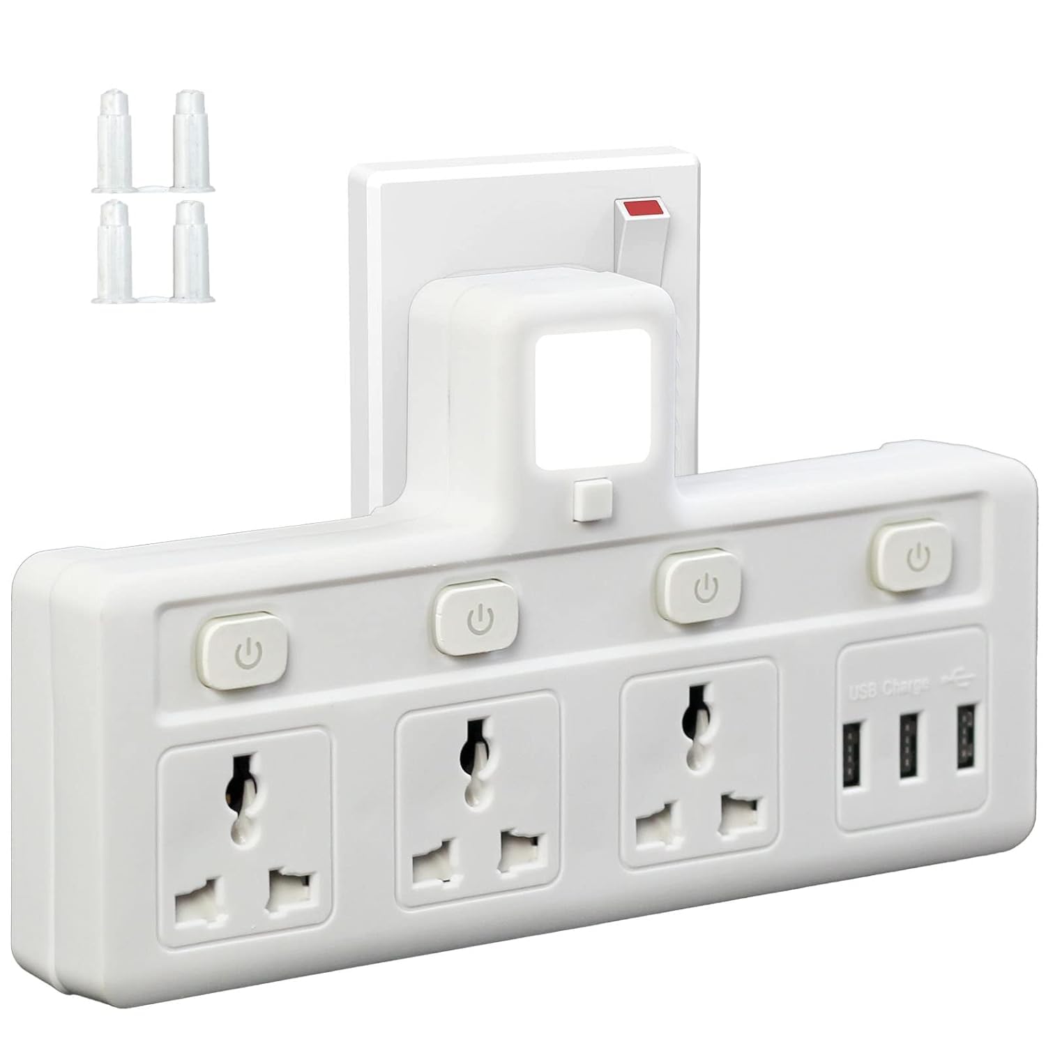 Buy SKY-TOUCH Multi Plug Extension Socket with 3 USB, Electrical Power ...