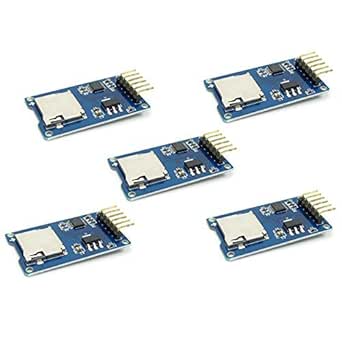 REES52 5PCS Micro SD Card Micro SDHC Mini TF Card Adapter Reader Module ...