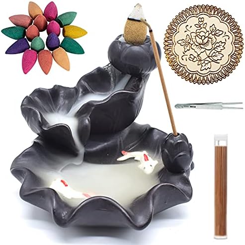Amazon.com: Fanadith Backflow Incense Burner, Waterfall Incense Burner ...