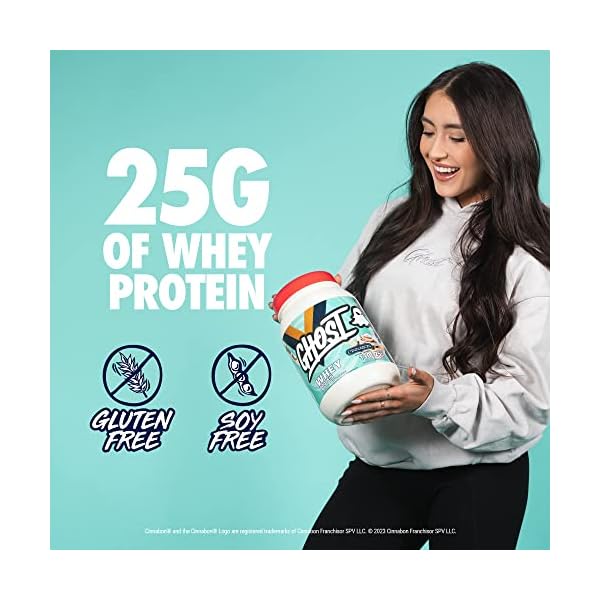 GHOST Whey Protein Powder, Cinnabon - 2LB Tub, 25G of Protein ...