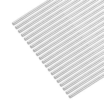 MECCANIXITY 304 Stainless Steel Round Rods, 1.2mm x 400mm Solid Shaft ...