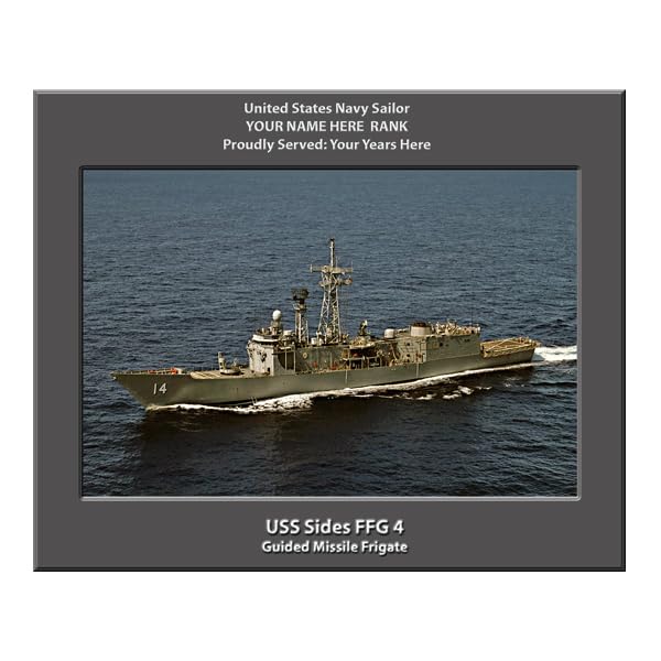 Amazon.com: USS Sides FFG-14 Personalized United States Navy Ship 2 ...