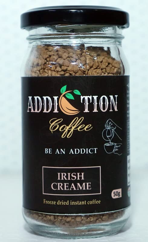 ADDICTION coffee 100% freeze dried instant coffee (irish cream, large ...
