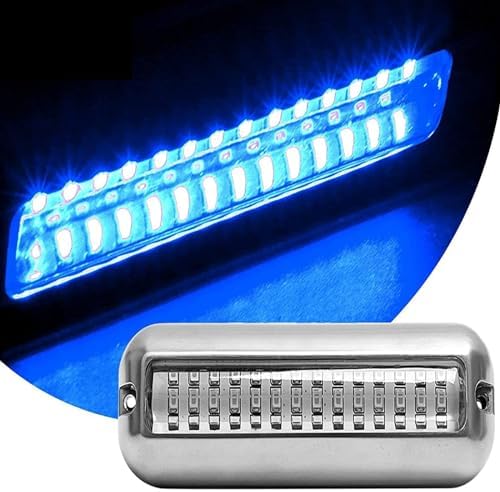 Krtopo 2x 27 LEDs Underwater Boat Light 12V-30V Rear Fish Light ...