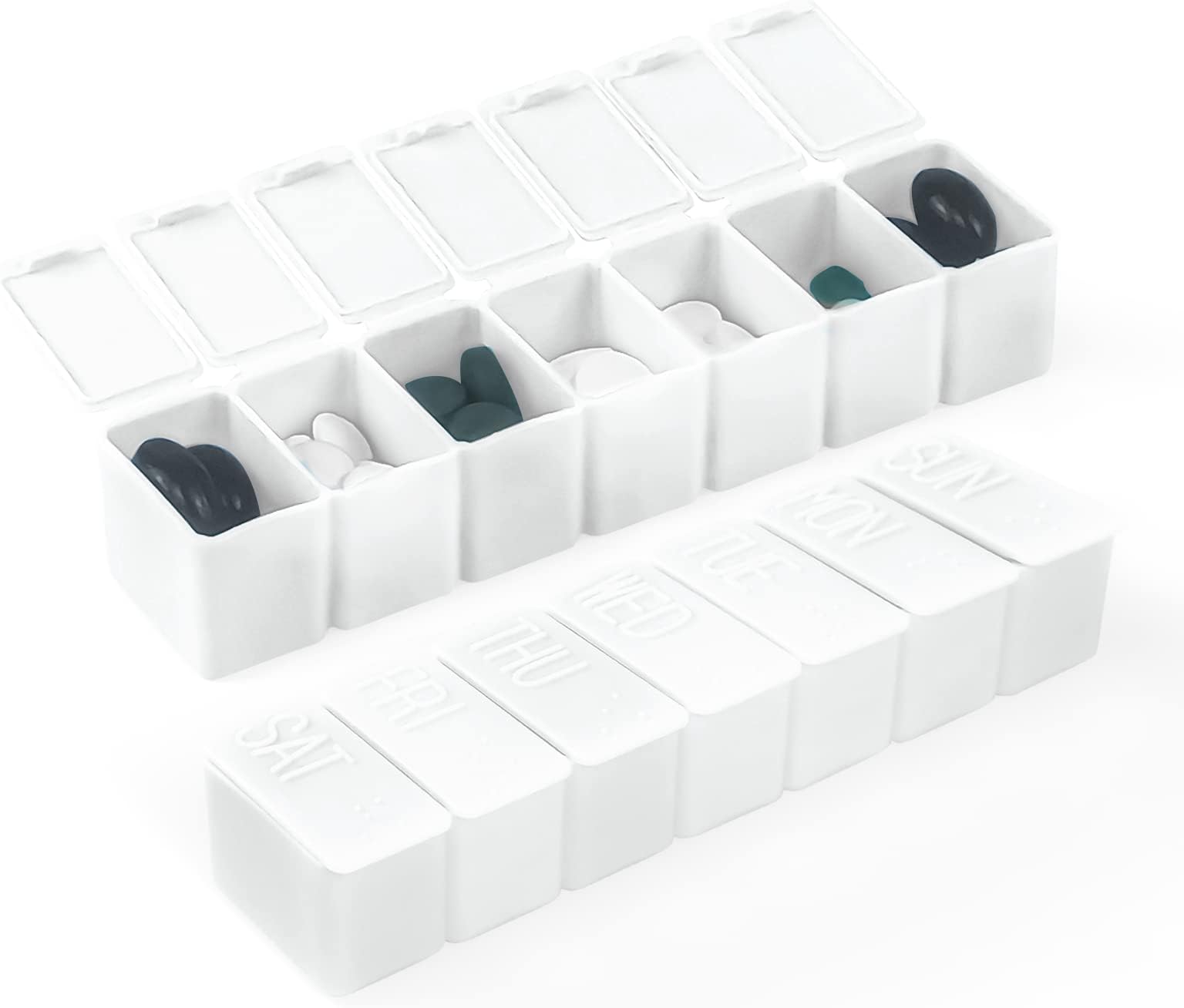 Amazon.com: Fouews Weekly Small Pill Organizer, 7 Day Pill Case, Daily ...