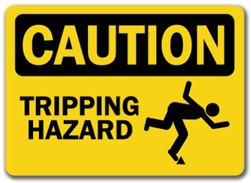 Caution Sign - Tripping Hazard - 10" X 14" OSHA Safety Sign : Amazon.in ...