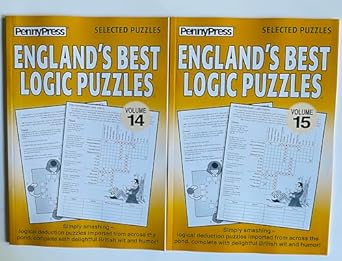 Volumes 14 and 15 of the Englands Best Logic Problems Puzzles by Penny ...