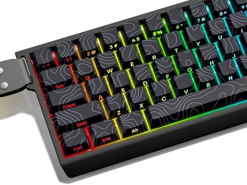 Amazon.com: GMKWTL XVX Topographic PBT Keycaps, Shine Through Keycaps ...