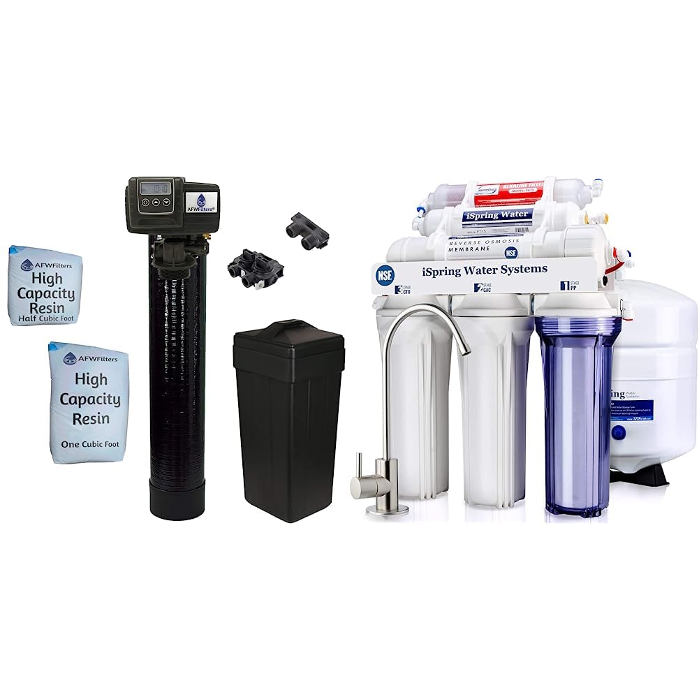 AFWFilters Built Fleck 48,000 Water Softener System & iSpring RCC7AK ...