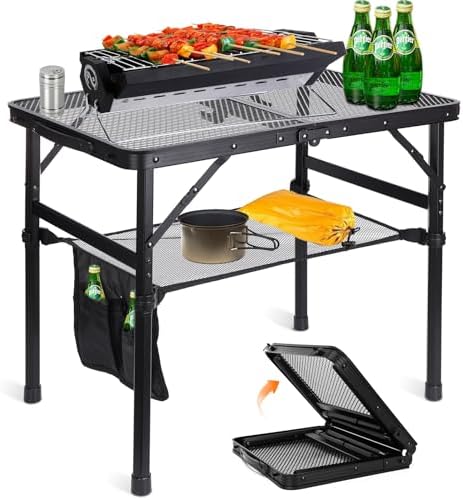 Amazon.com: CAMP SOLUTIONS Camping Table,Folding Table,Folding Picnic ...