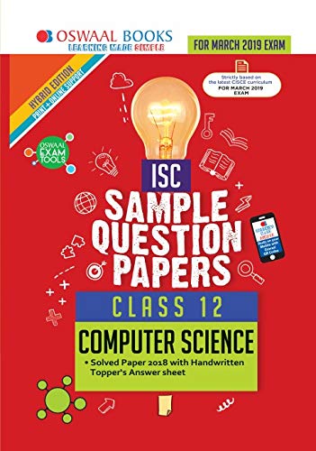 Amazon.in: Buy Oswaal ISC Sample Question Papers Class 12 Computer ...