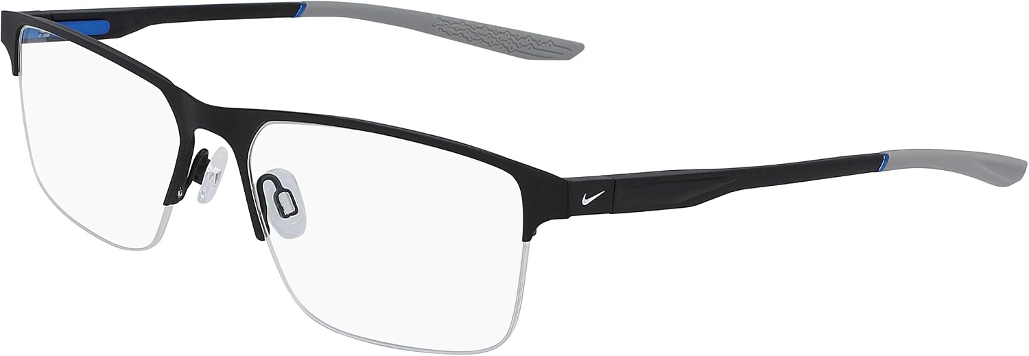 Amazon.com: Eyeglasses NIKE 8045 004 Satin Black-wolf Grey : Clothing ...