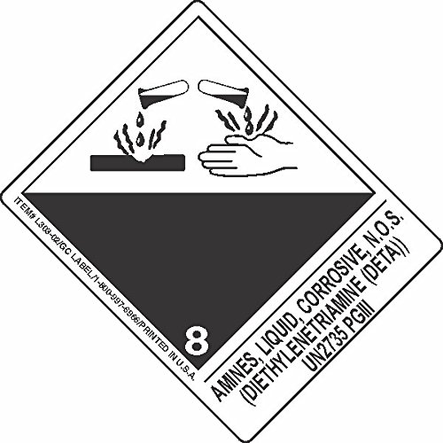 GC Labels-L303P3362, Amines, Liquid, Corrosive, N.O.S ...
