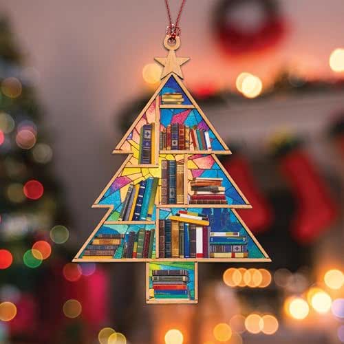 Amazon.com: Book Tree Christmas Ornaments 2025, Book Lover Ornament ...