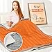 Mia&Coco Electric Heated Blanket Throw Flannel Sherpa Fast Heating ...