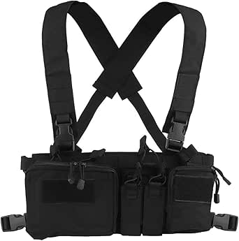 Amazon.com: Lancer Tactical Strategic Style Tactical Chest Rig with Mag ...