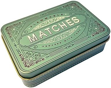 TINIT Matches Tin - Match Storage Box Metal Tin Matchbox Holder Candle ...