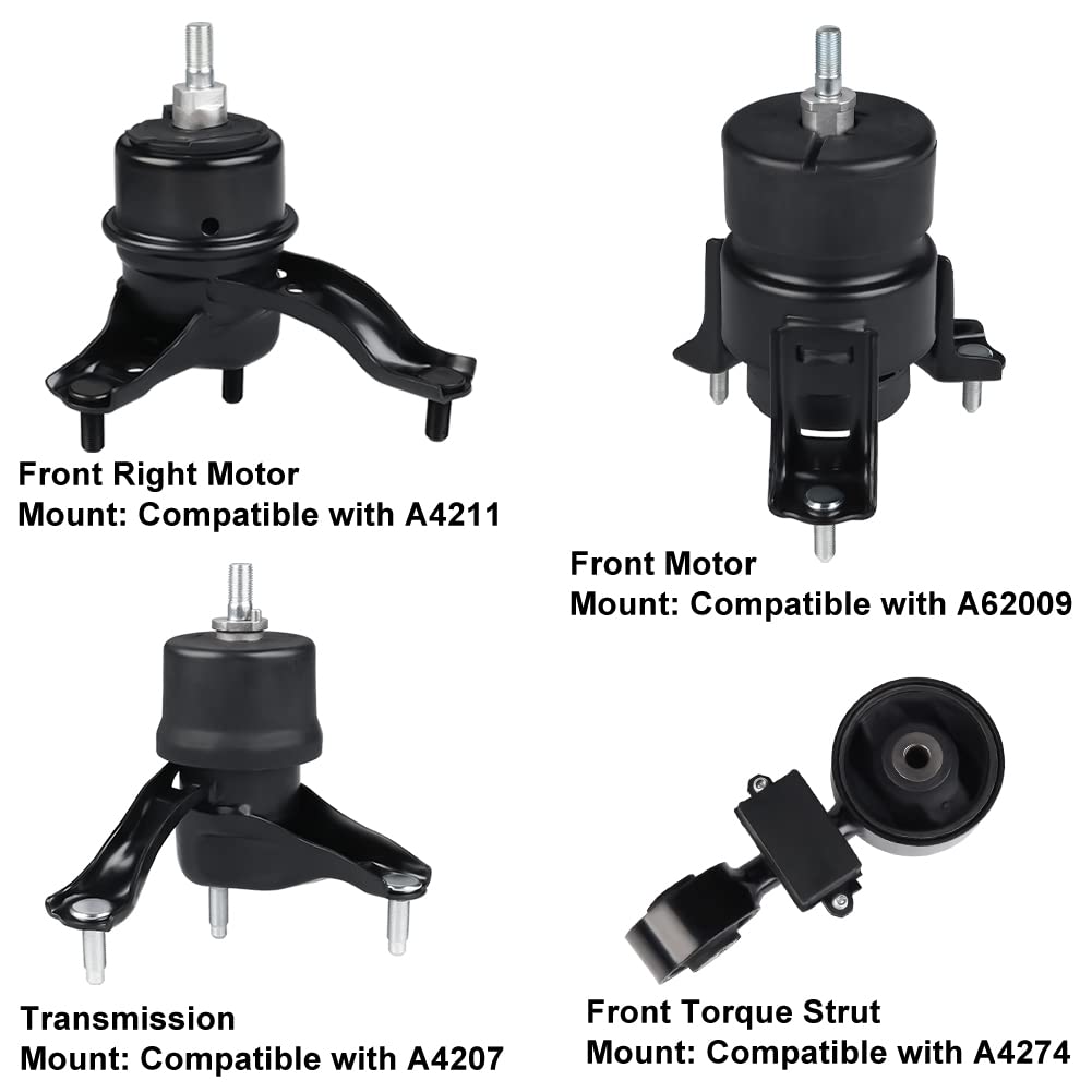 JDMON 4Pcs Engine Motor Transmission Mount Replacement for Toyota Camry ...