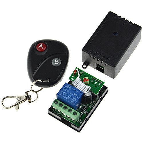 Pxyelec 12V 10A One Channel Relay RF Wireless Remote Control 2 ...