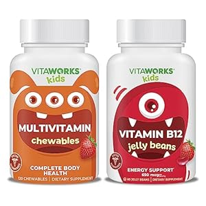 VitaWorks Kids Multivitamin Chewables + Vitamin B12 Jelly Beans Bundle - Best Health And Fitness ...