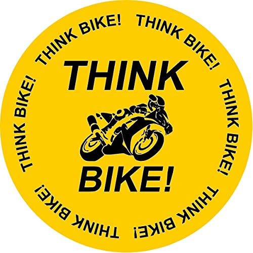 Think Bike Sticker - Self Adhesive Vinyl 100mm x 100mm : Amazon.co.uk ...