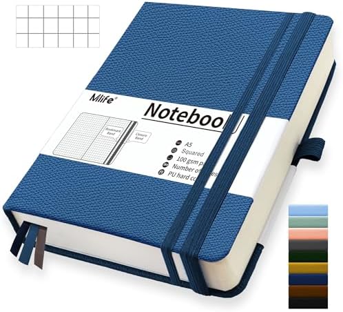 Mlife A5 Graph Paper Notebook,360 Pages Thickened Squared Notebook ...