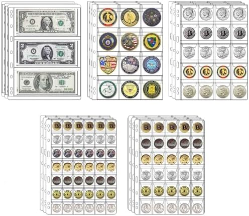 Amazon.com : 30-Pocket Coin Pages for Collectors, Standard 9-Hole Coin ...