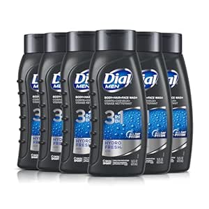Amazon.com : Dial Men 3in1 Body, Hair and Face Wash, Hydro Fresh, 16 fl ...
