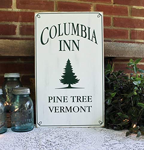 Metal Sign 8X12 Inch - Columbia Inn Christmas Sign Holiday Decor Pine ...