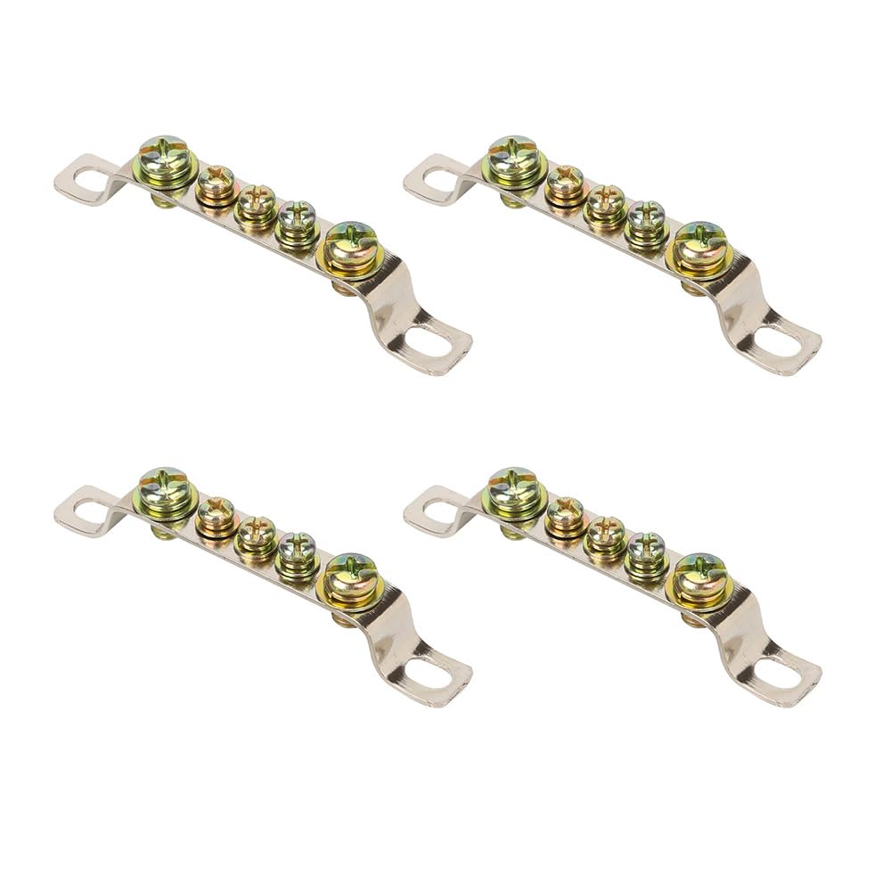 Buy 4PCS 5 Pin Terminal Block Connector Single Row Grounding Bridge ...