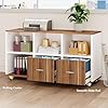 Amazon.com: LITTLE TREE 63" Office Desk and 47" File Drawer Cabinet ...