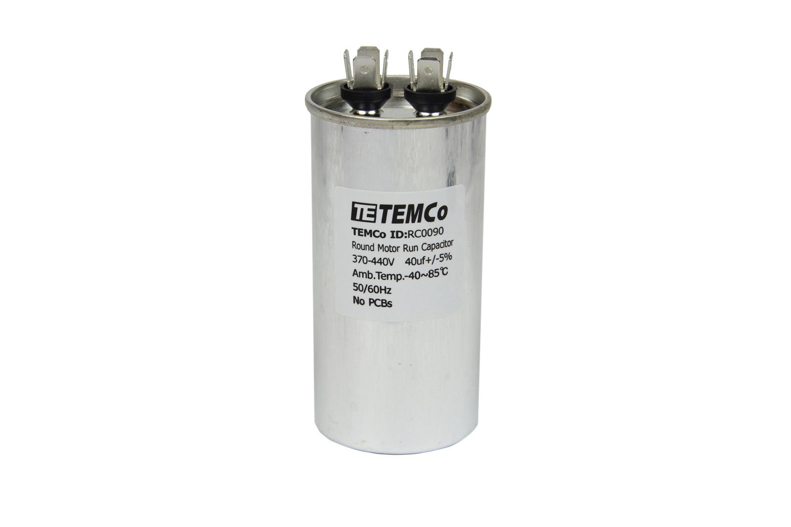 Snapklik.com : TEMCo 40 uf/MFD 370-440 VAC Volts Round Run Capacitor 50 ...