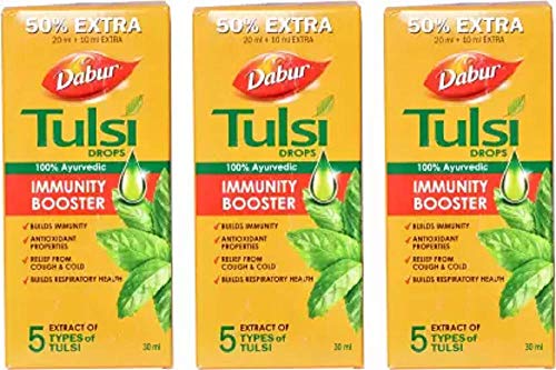 Dabur TULSI DROP-IMMUNITY BOOSTER PACK OF 3(30MLX3) (90) - Price History
