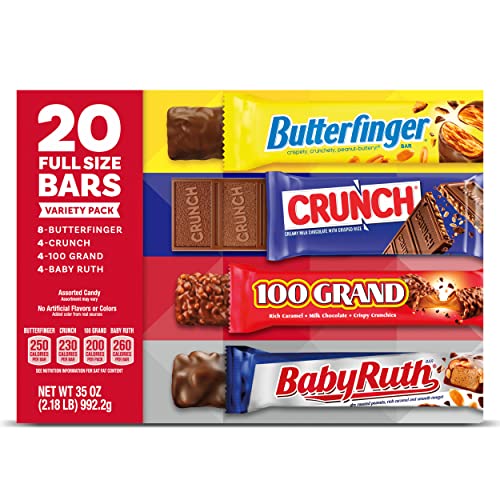 Snapklik.com : CRUNCH, Baby Ruth And 100 Grand, Bulk 20 Pack, Assorted ...