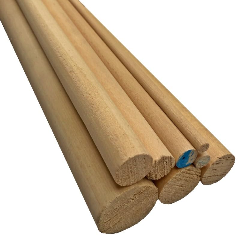 1 Metre Hardwood Dowel Smooth - Craft, DIY Hardwood Dowels 1m Length ...