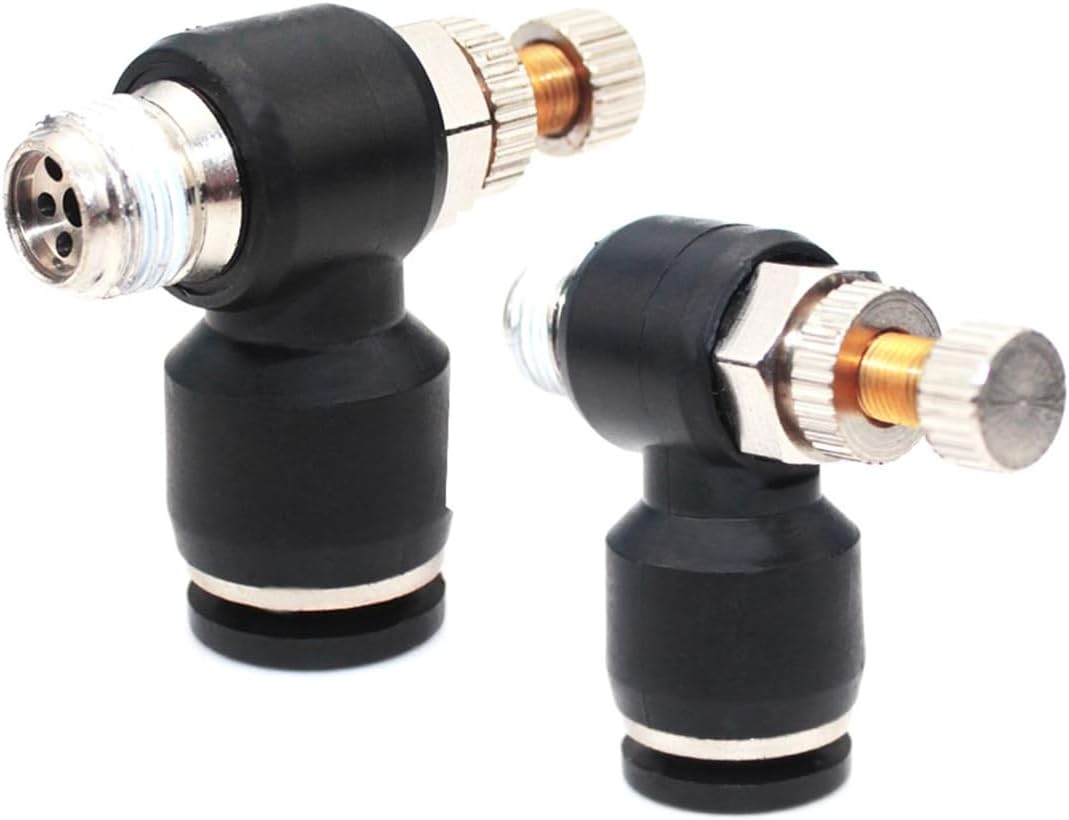 Beduan Pneumatic Air Flow Control Valve 8mm Tube OD x 1/2" Male Thread ...