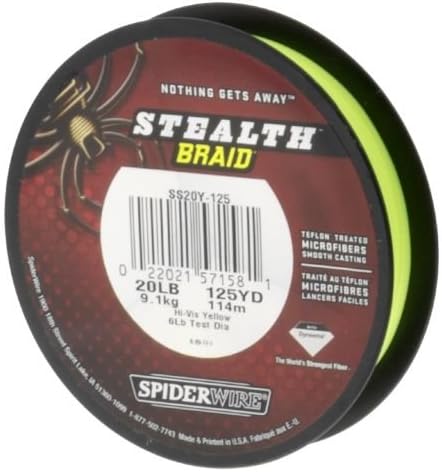 Amazon.com : Spiderwire Stealth 20 lb. - 125 yds. Braided Fishing Line ...