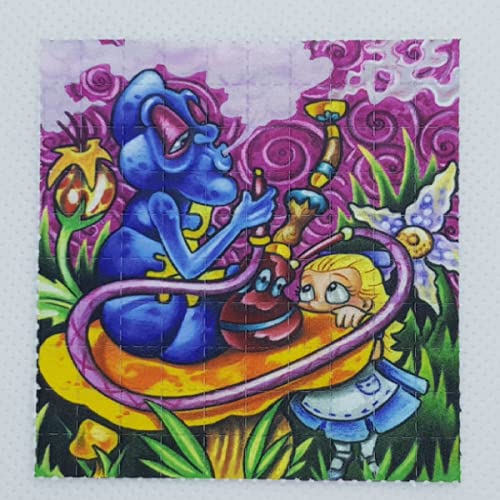 Smoking Caterpillar Blotter Art Alice In Wonderland Psychedelic Art Lsd ...
