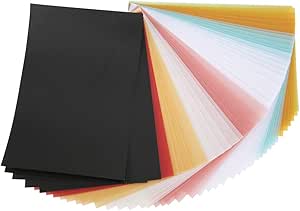 Amazon.com: 50Pcs Colored Cardstock, Coloured Sulfuric Paper Coloured ...